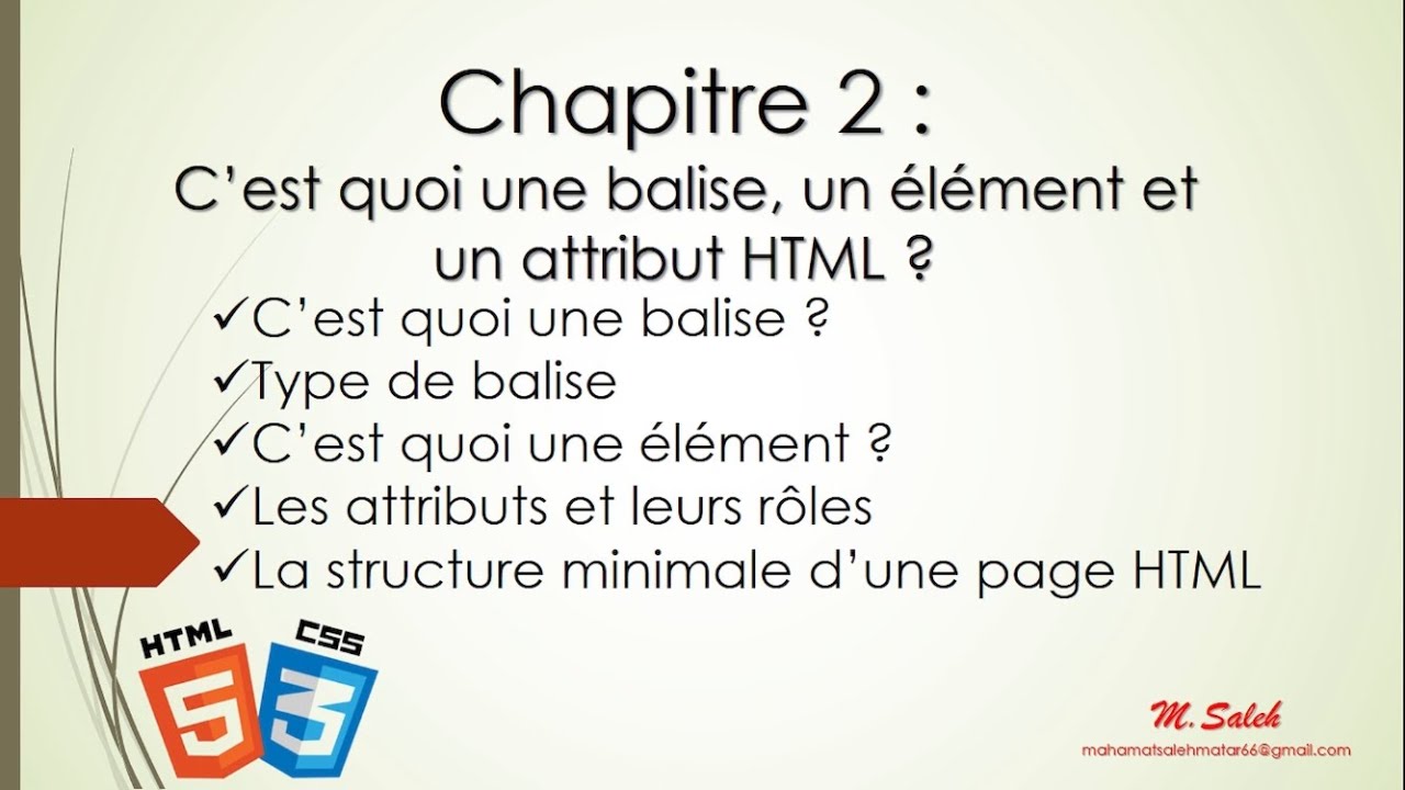 Cours Complet Html Et Css Ep02 Une Balise Un élément Et Un Attribut Html Youtube 8211