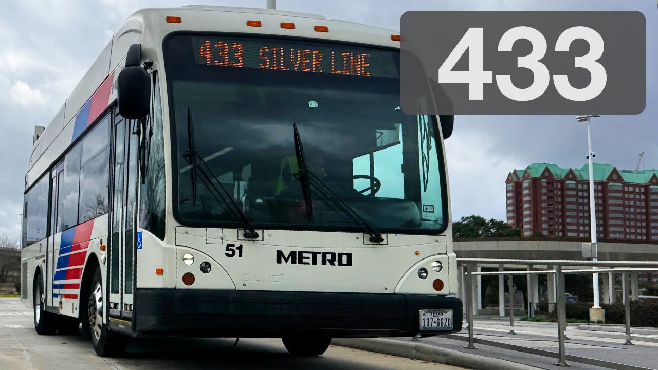 Houston METRORapid Silver Line, Galleria Uptown Houston to Northwest Transit Center, POV Bus ...