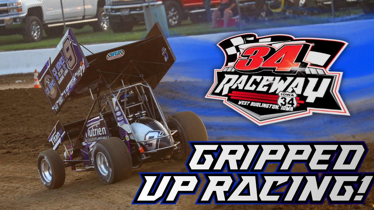 GRIPPED UP Racing around 34 Raceway!! (Sprint Car Racing) - YouTube