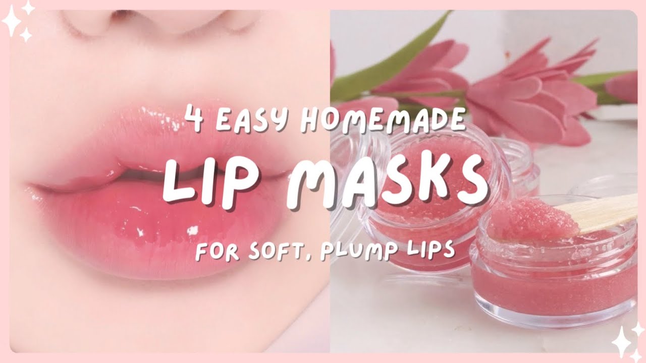 Easy homemade lip masks to achieve soft and plump lips - YouTube