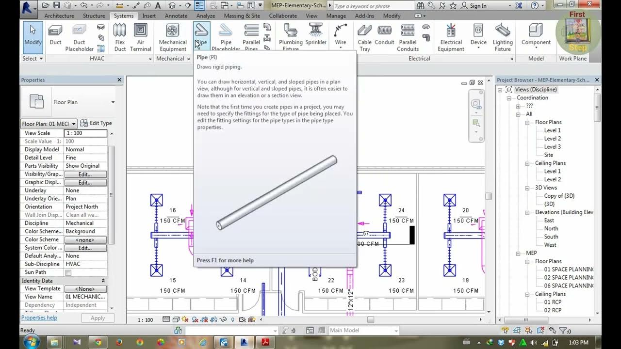 Revit MEP Essentials : A Guide to Loadable Families, Far Clip Offset,Project Base Point&Survey ...