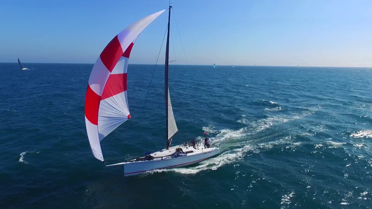2017 Long Point Race 3 - Aerial Footage at the finish (Newport Pier ...