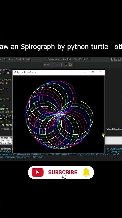 How Tp Draw An Spirograph In Python Turtle Youtube