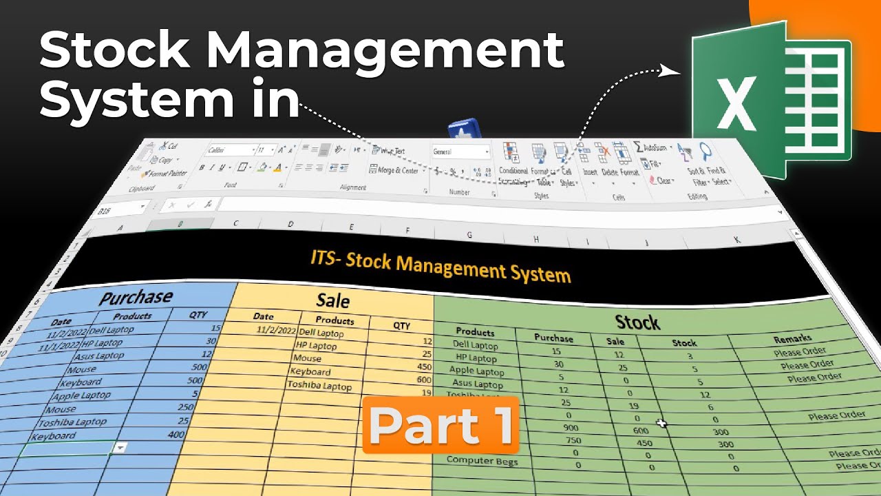 Stock Management System In MS Excel 1 - YouTube
