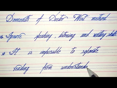 Beautiful Cursive Style English handwriting.||. Demerits of Doctor West ...