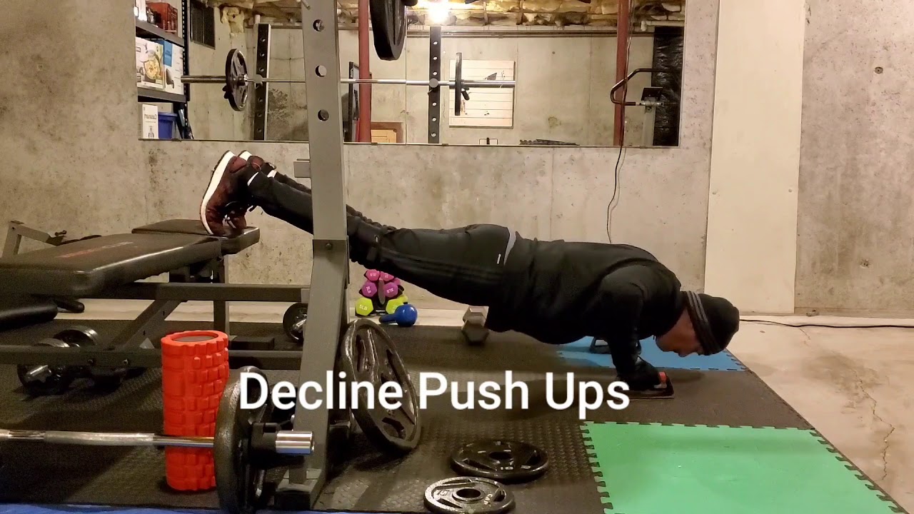 Decline Push Ups (Basement Exercise During Lock Down) - YouTube