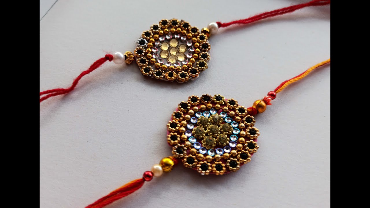 How to make Rakhi | DIY | Using Beads | Handmade Rakhi - YouTube