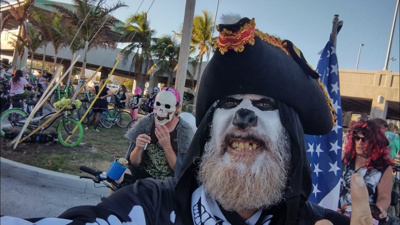 Zombie bike ride Key West fantasy fest part 1 October 23, 2022 - YouTube