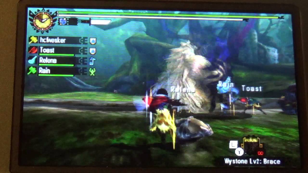 Monster Hunter 4 Ultimate MH4U Rajang 140 Guild Quest roll spam glitch ...
