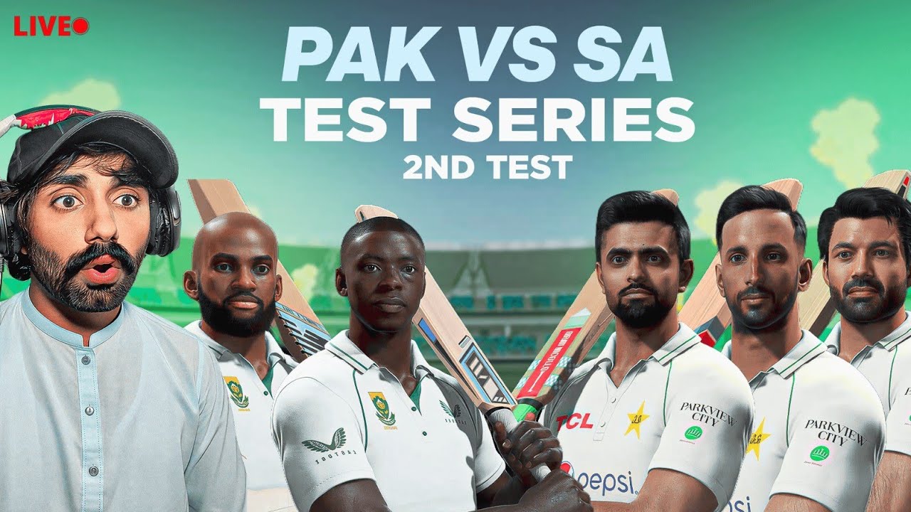 2ND Test In Pindi Pakistan VS south Africa 😍DAY 1 PS5 Live Hindi Urdu ...