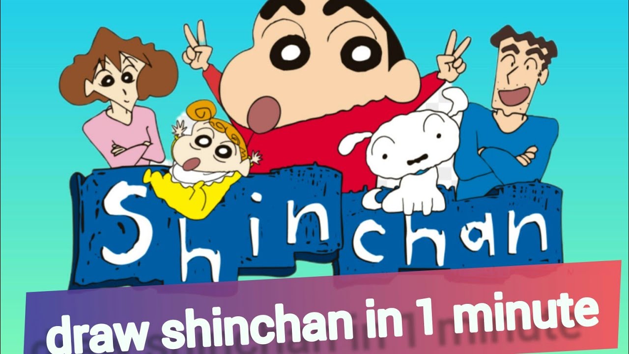 how to draw shinchan // shinchan ka drawing kaise banaye 1minute me🍌🍓 # ...