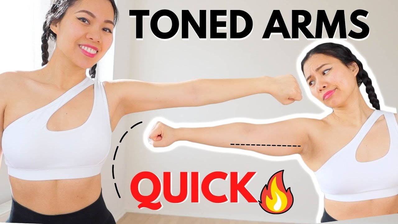 FAST & EFFECTIVE ARM BURN, toned slimmer arms. beginner standing ...