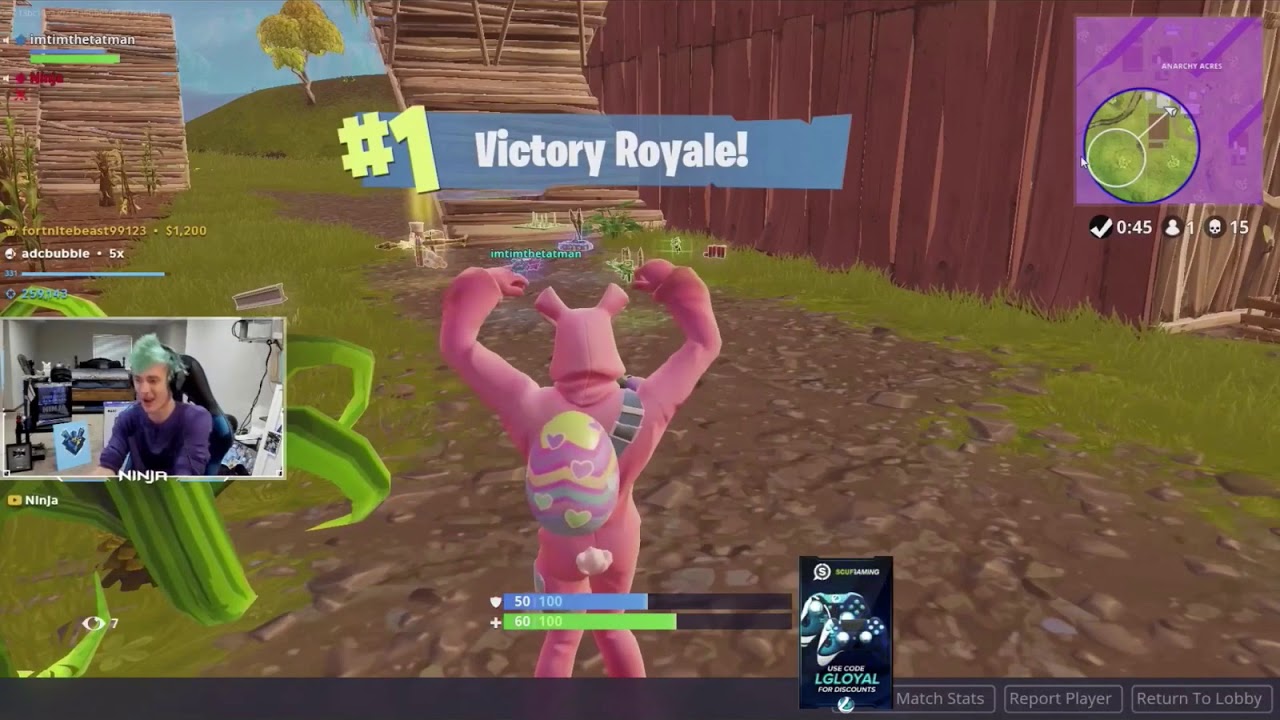 Ninja singing on stream the one who plays fortnite - YouTube