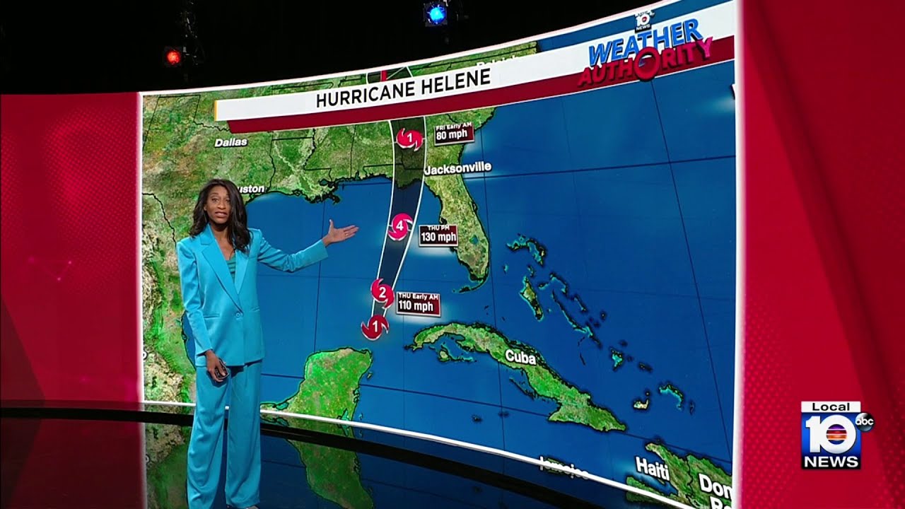 Large Hurricane Helene moving toward Florida's big bend - YouTube
