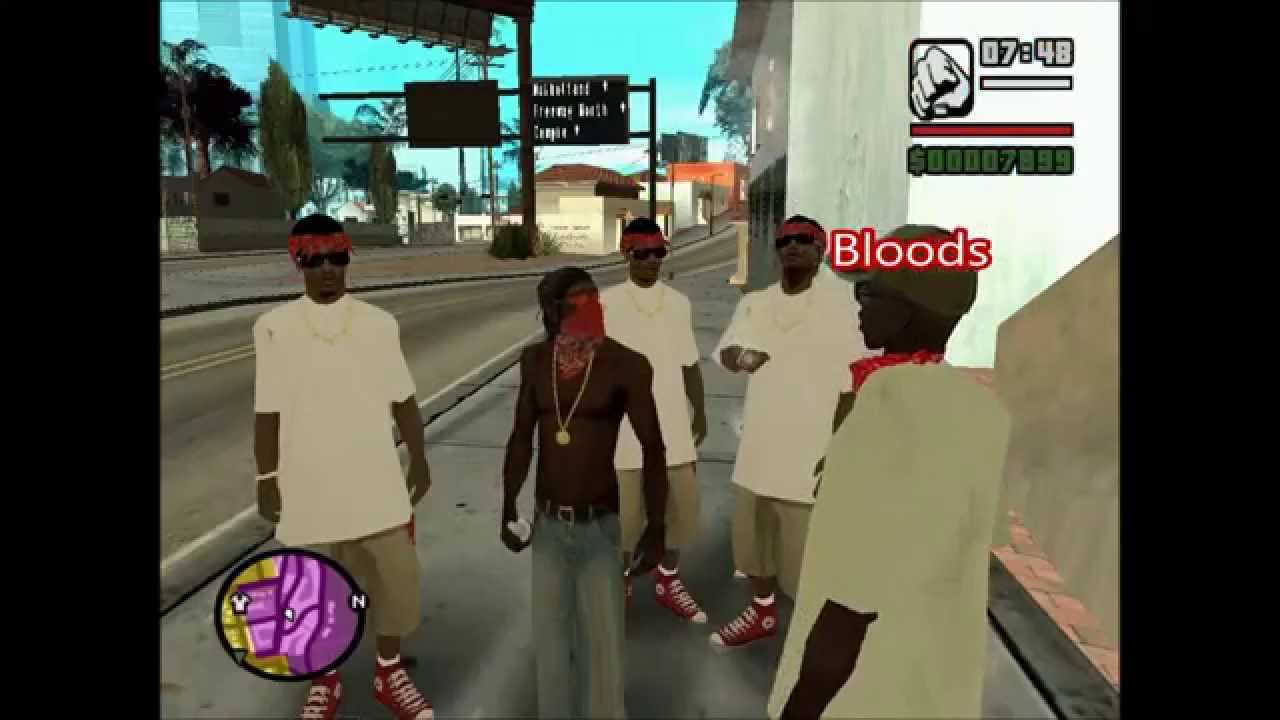gta san andreas bloods vs crips - YouTube