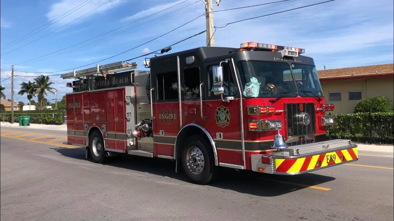 Riviera Beach Fire Engine 89 Responding - YouTube