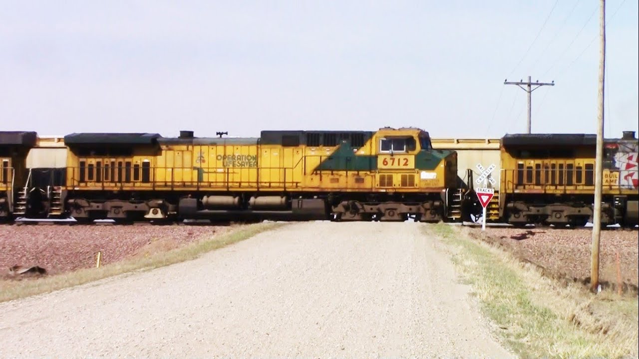 Chicago & Northwestern unit on UP coal train at U Avenue, Boone County ...