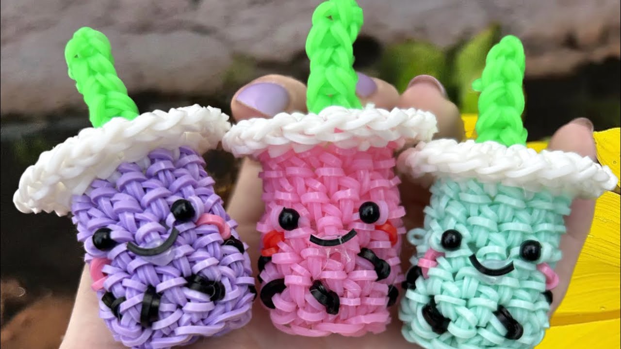 Loomigurumi Bubble Tea/Boba Tutorial (Rainbow Loom) - YouTube