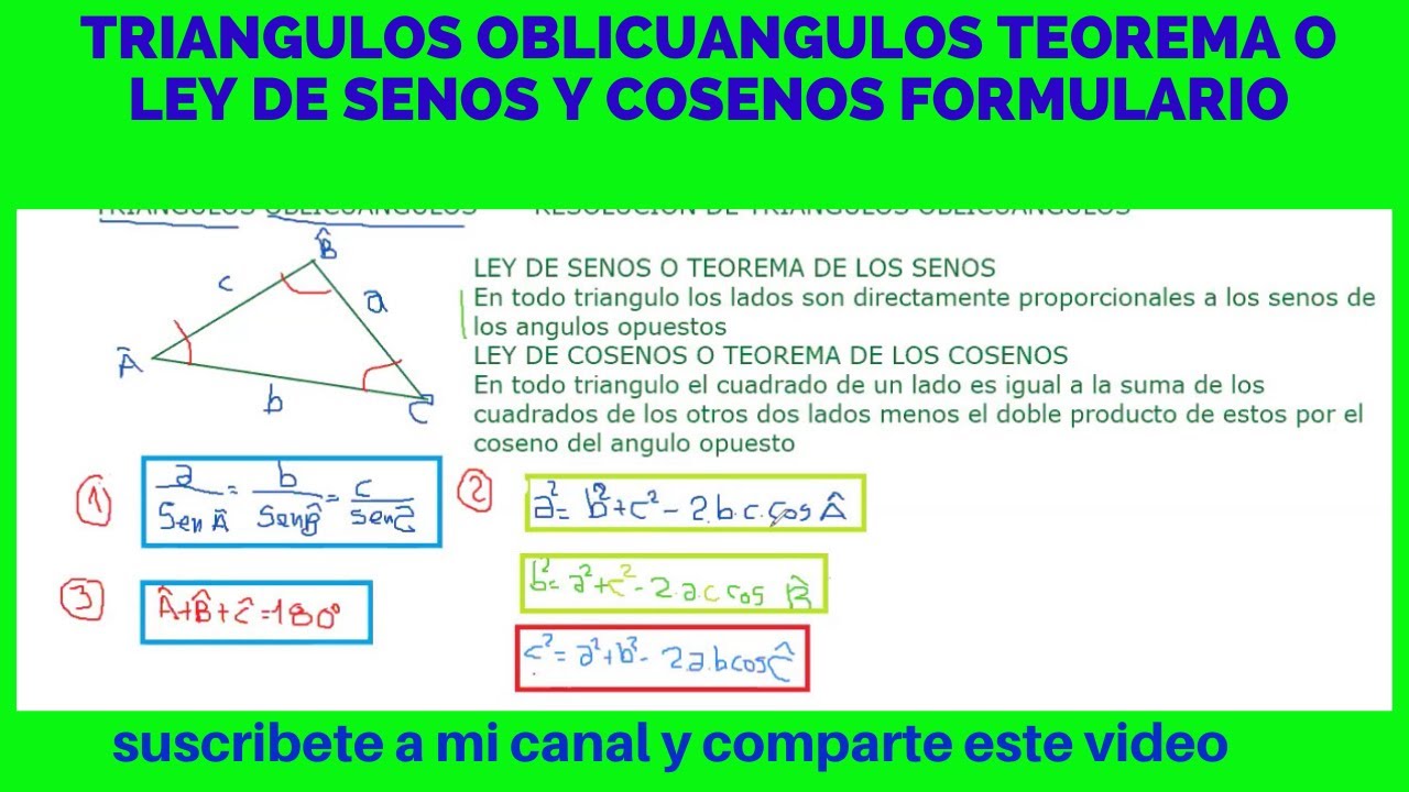 Notorio número Ingenioso formula de triangulos oblicuangulos corte ... Notorio número Ingenioso formula de triangulos oblicuangulos corte ...