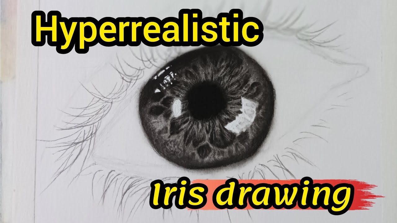 How to draw a hyper realistic iris _ realistic face drawing tutorial ...
