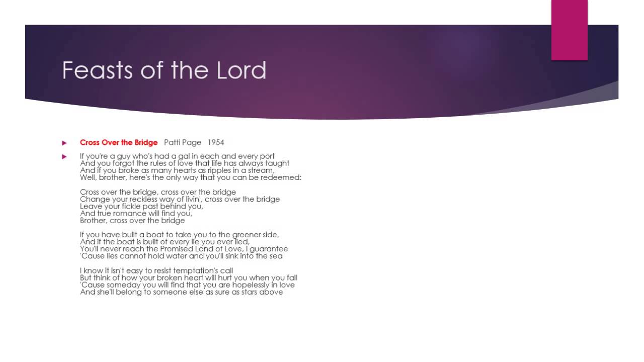 Feasts of the Lord Outline - YouTube