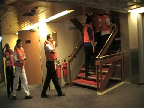 Thomson Destiny crew fire drill - YouTube
