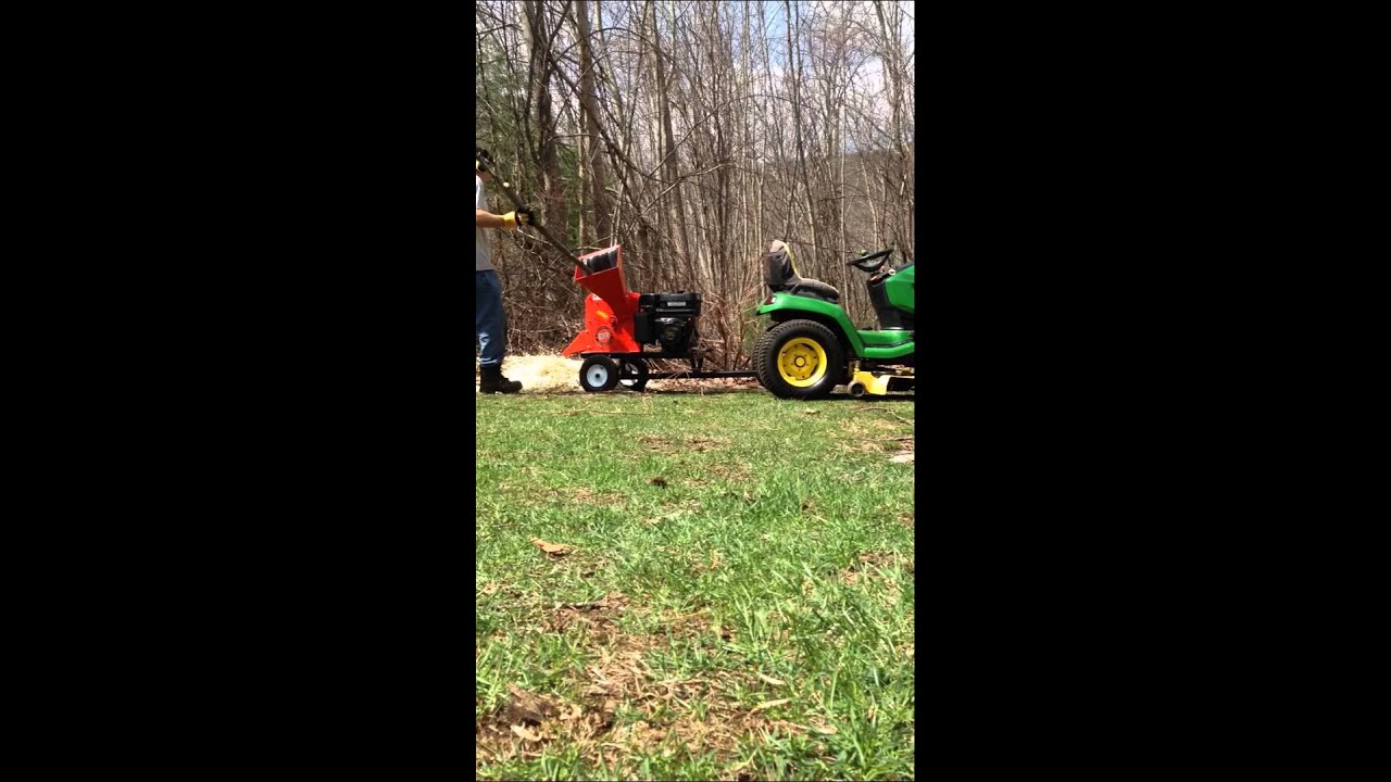 DR Power Chipper 13hp wood chipper - YouTube