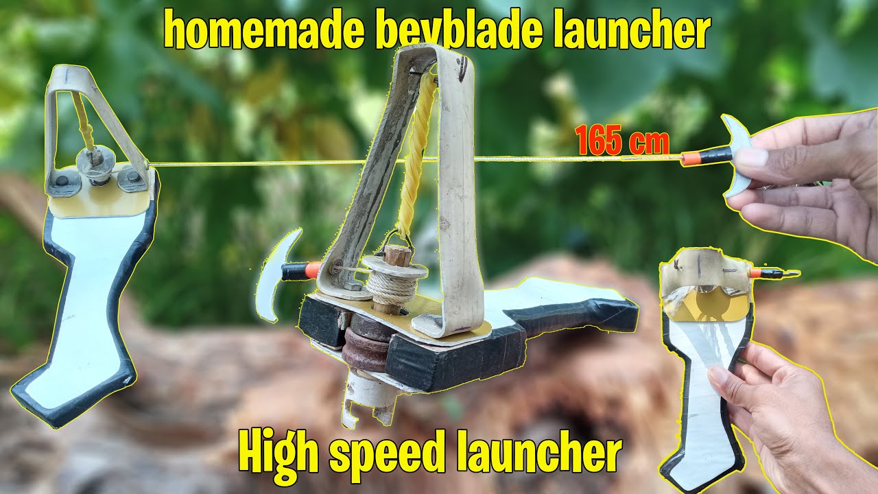 How to make beyblade launcher at home | HIGH SPEED LAUNCHER - YouTube