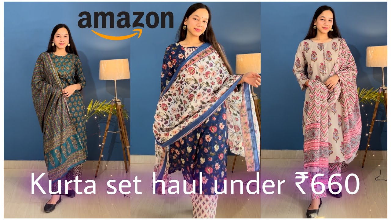 Summer Special Amazon Cotton Kurta Set Haul||Amazon Kurta Set Haul ...