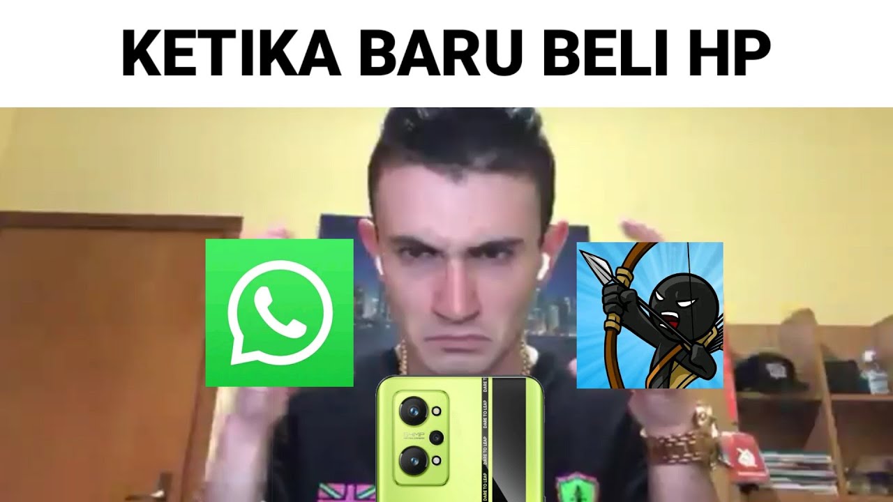 ketika baru beli hp (azel meme) - YouTube