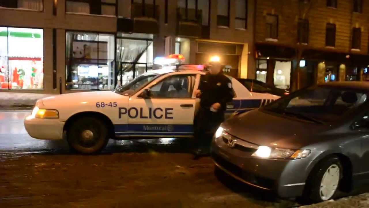 SPVM CROWN VICTORIA POLICE CAR - ST LAURENT STREET - YouTube