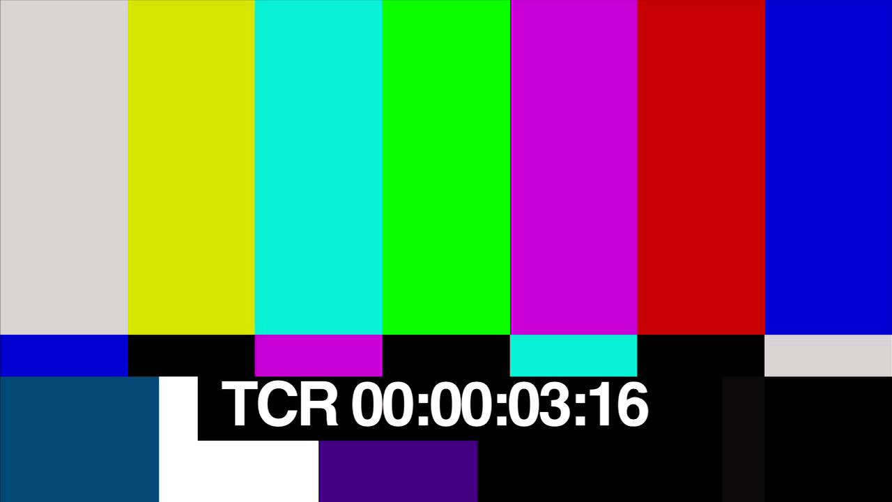 Test Pattern Bars TC 25p 10s 28 - YouTube