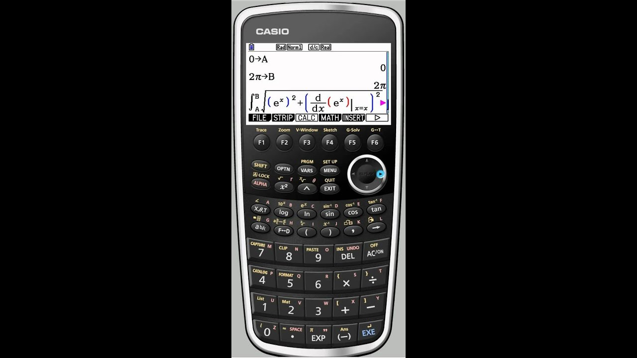 Casio fx-CG20 - Arc-on-a-curve - YouTube