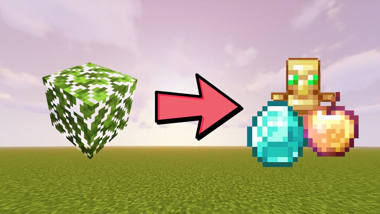 Minecraft But Leaves Drop Op Loot - YouTube