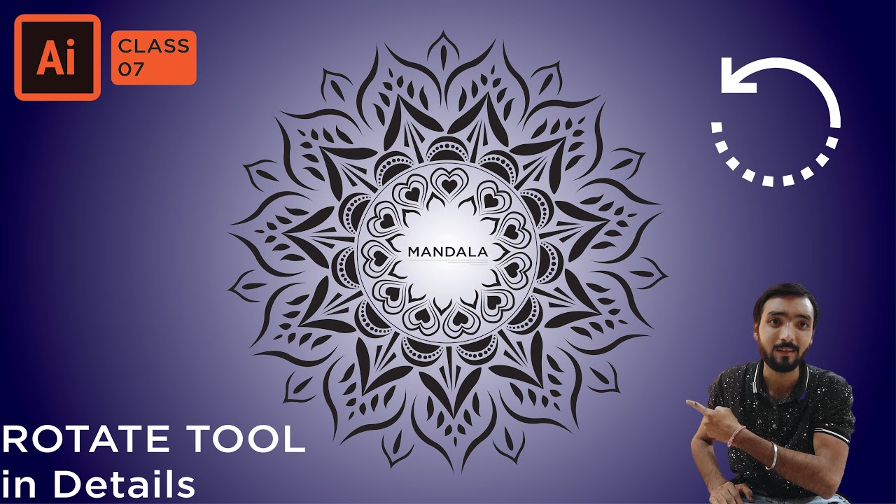 Adobe Illustrator Class - 07 | Rotate Tool | Design Mandala ...