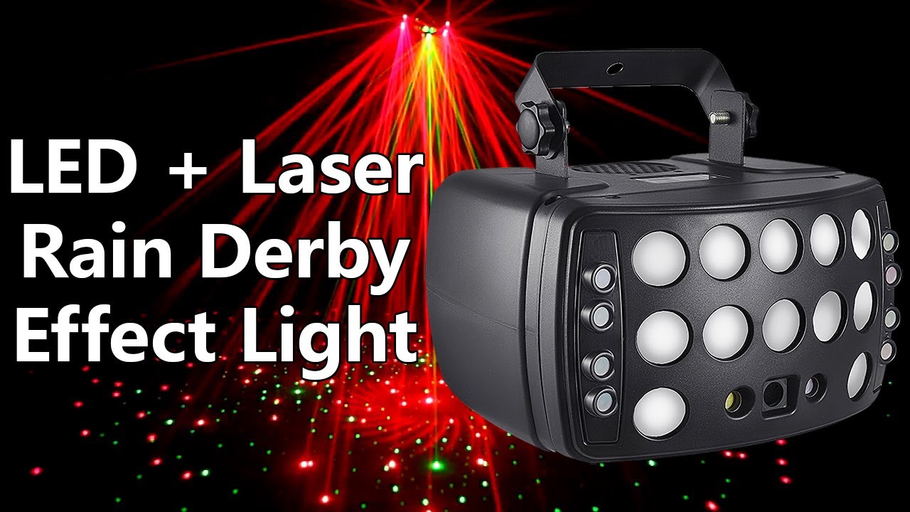 LED + Laser Rain Derby Effect Light - YouTube