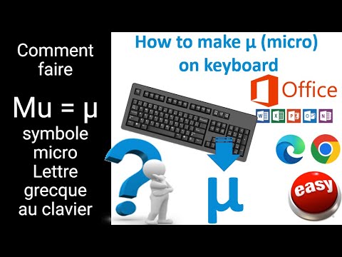 COMMENT FAIRE MU = µ SYMBOLE MICRO LETTRE GRECQUE AU CLAVIER 2023 - YouTube