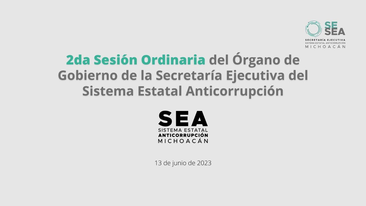 SEA-SO-CC-02-23 - 2da Sesión Ordinaria de Comité Coordinador del SEA ...