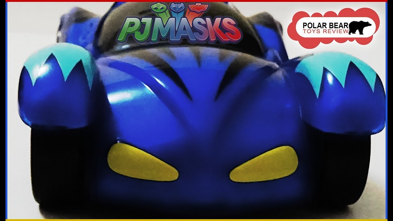 Catboy cat car toy light up sound pj masks unboxing - YouTube