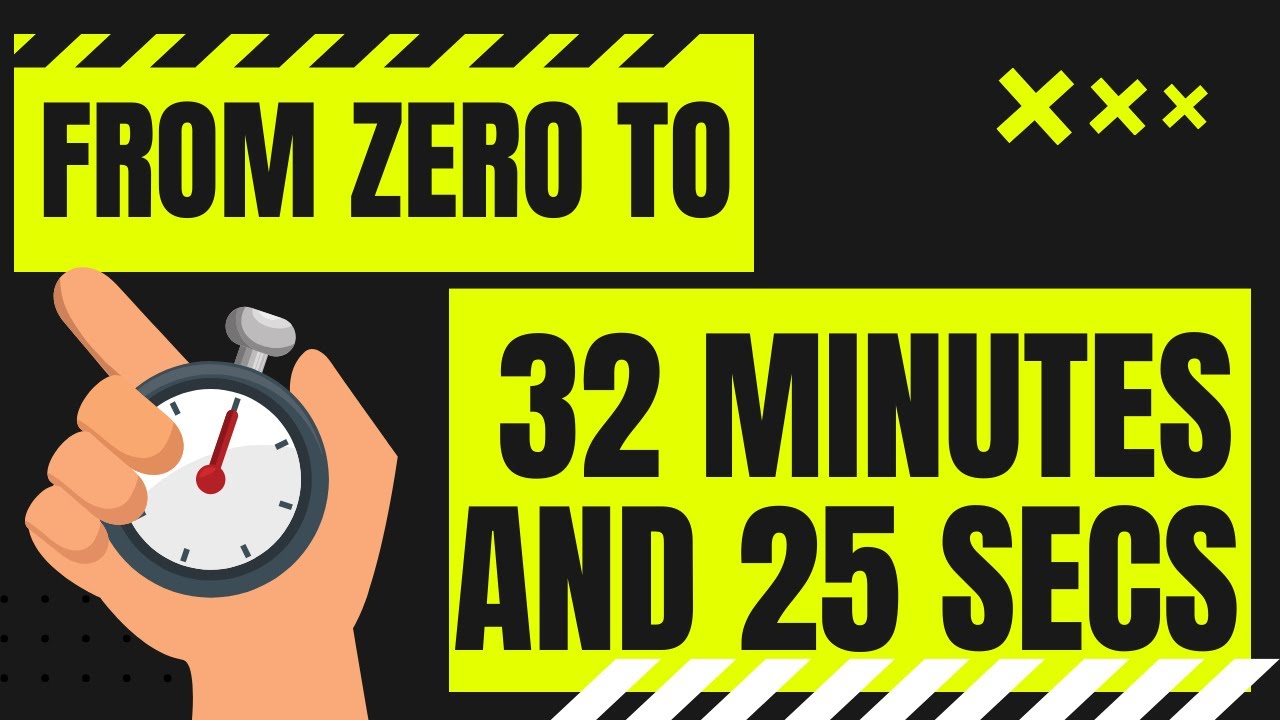 TIMER ! from 0 to 32 min and 25 secs in minutes and seconds / 32' 25 ...