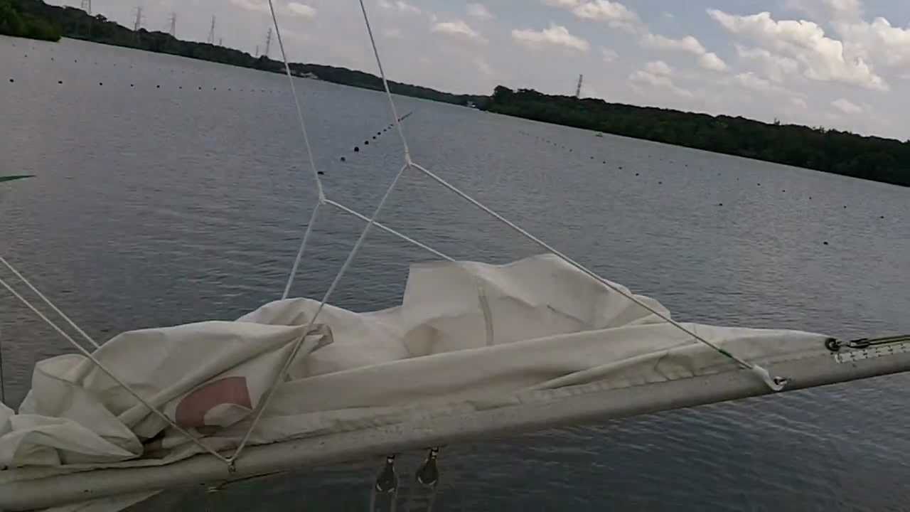 Chrysler Mutineer 15 with sail slugs - YouTube