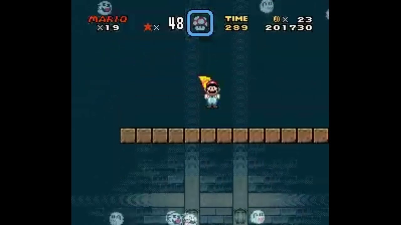 Super Mario World - Donut Ghost House 1 "Top Secret Area Exit" Gameplay ...