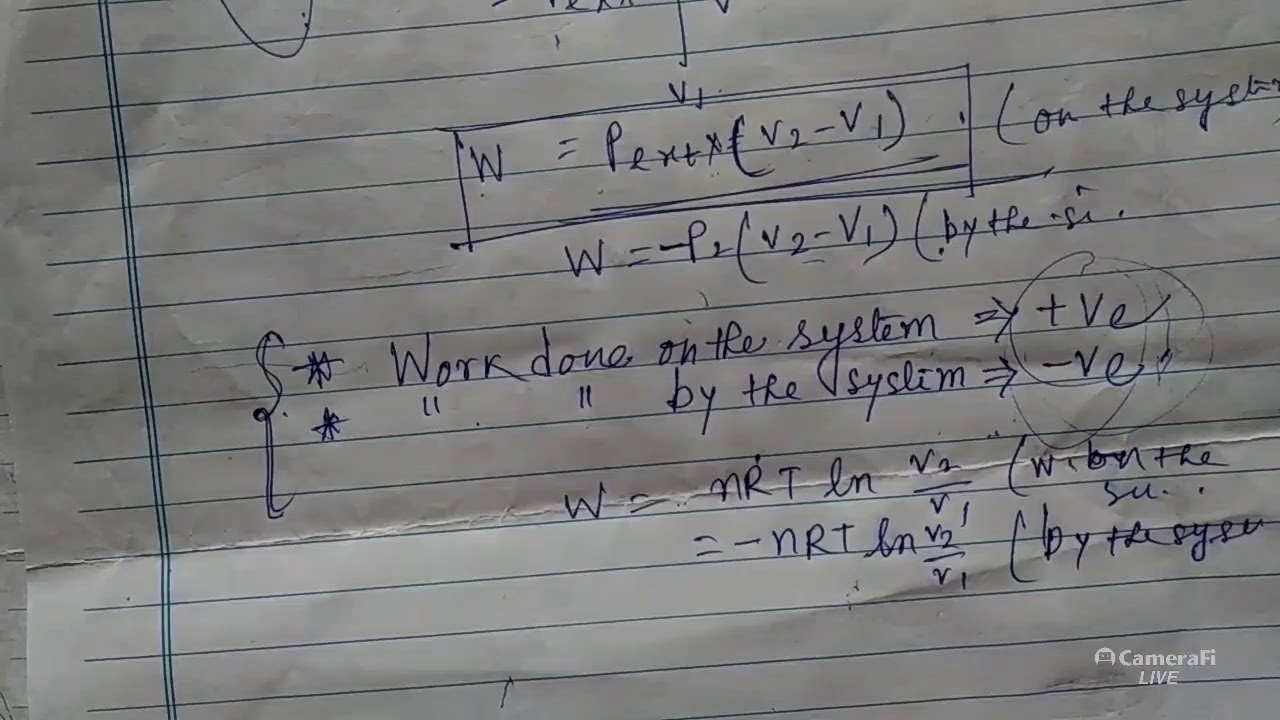 work done for reversible and irreversible isothermal process - YouTube