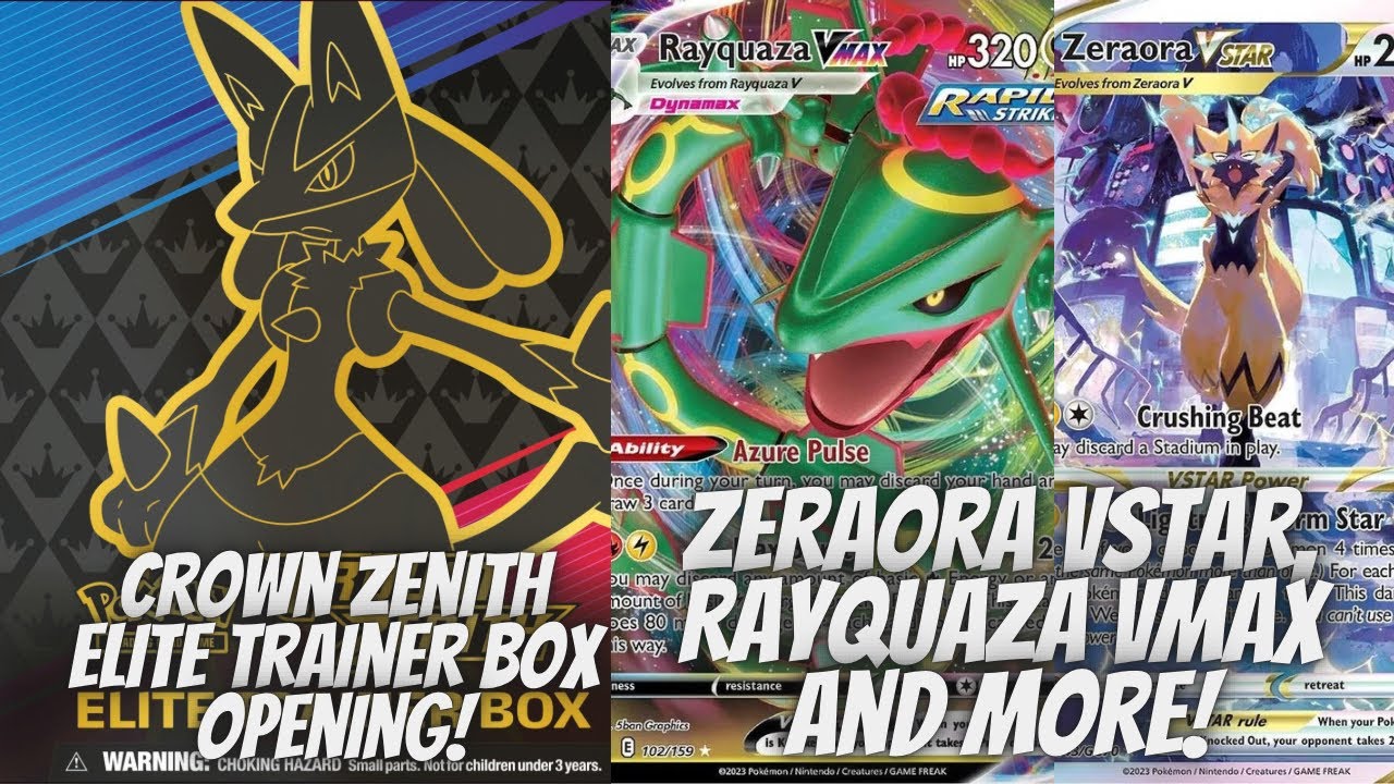 Zeraora VSTAR Full Art, Rayquaza VMAX and More in Crown Zenith Elite ...