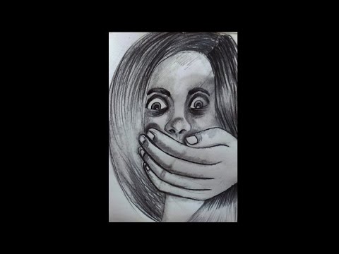 Stop Abuse Women Drawing | Save Girl Drawing || How To Draw Save Girl ...