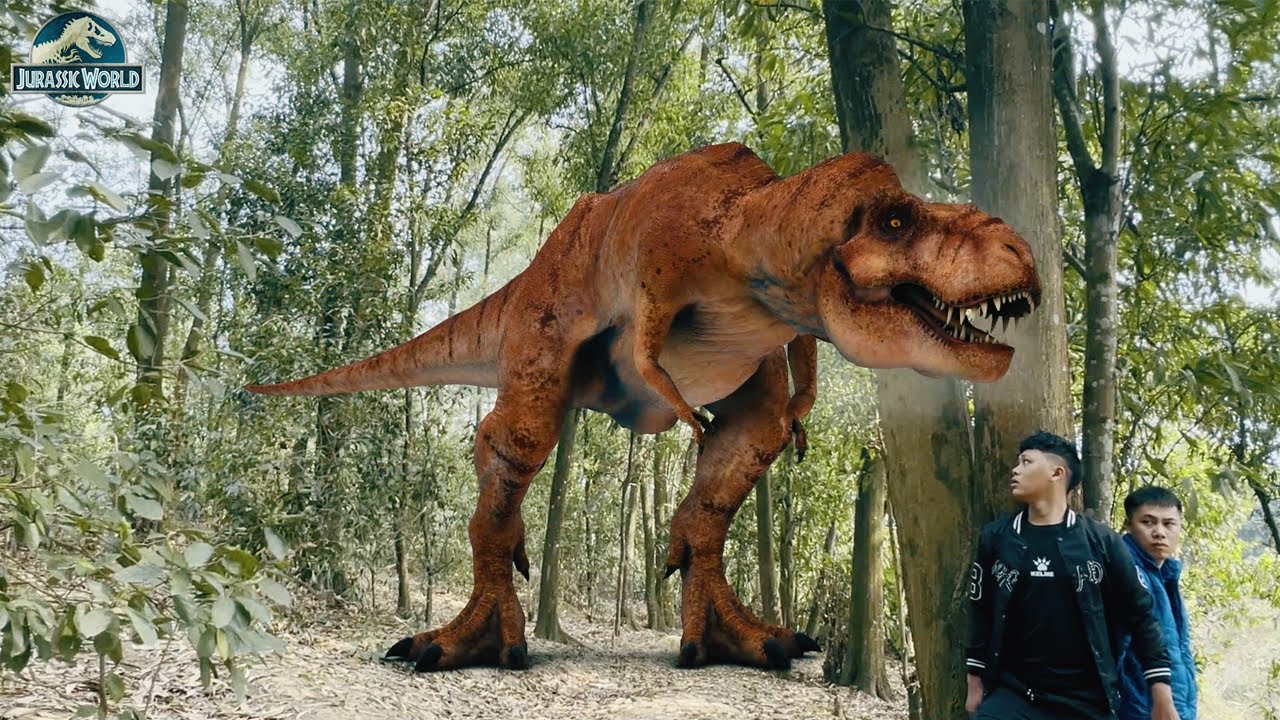 Blockbuster T-rex Chase 2023 | Lost In Dinosaur Jurassic World Dominion ...