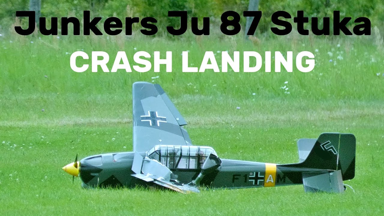 Junkers Ju 87 Stuka | scale RC plane | CRASH LANDING | 4K | Holesov ...