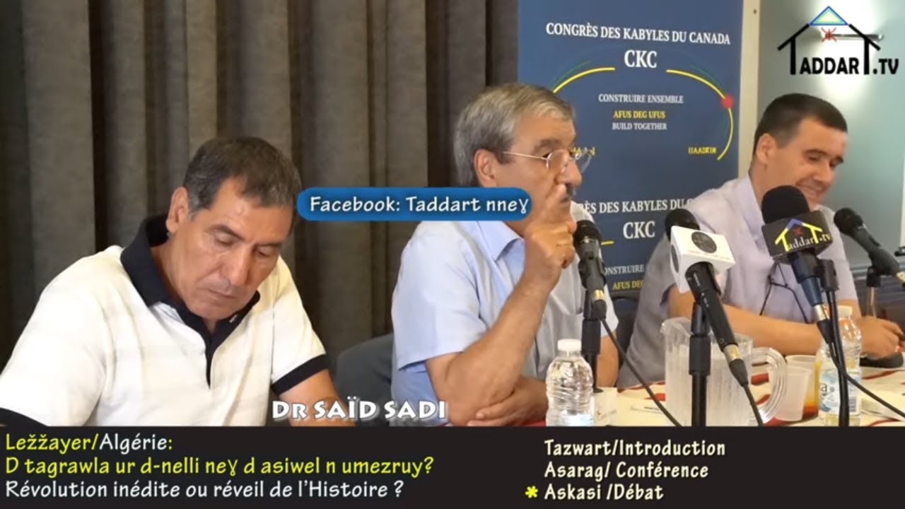 Said Sadi - Algérie: Révolution inédite ou réveil de l'Histoire ...