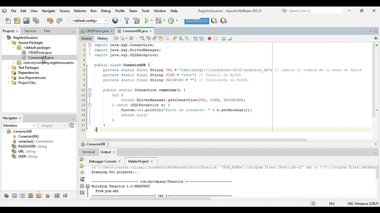 RegistroUsuarios Apache NetBeans IDE 23 2024 11 17 22 50 58 - YouTube