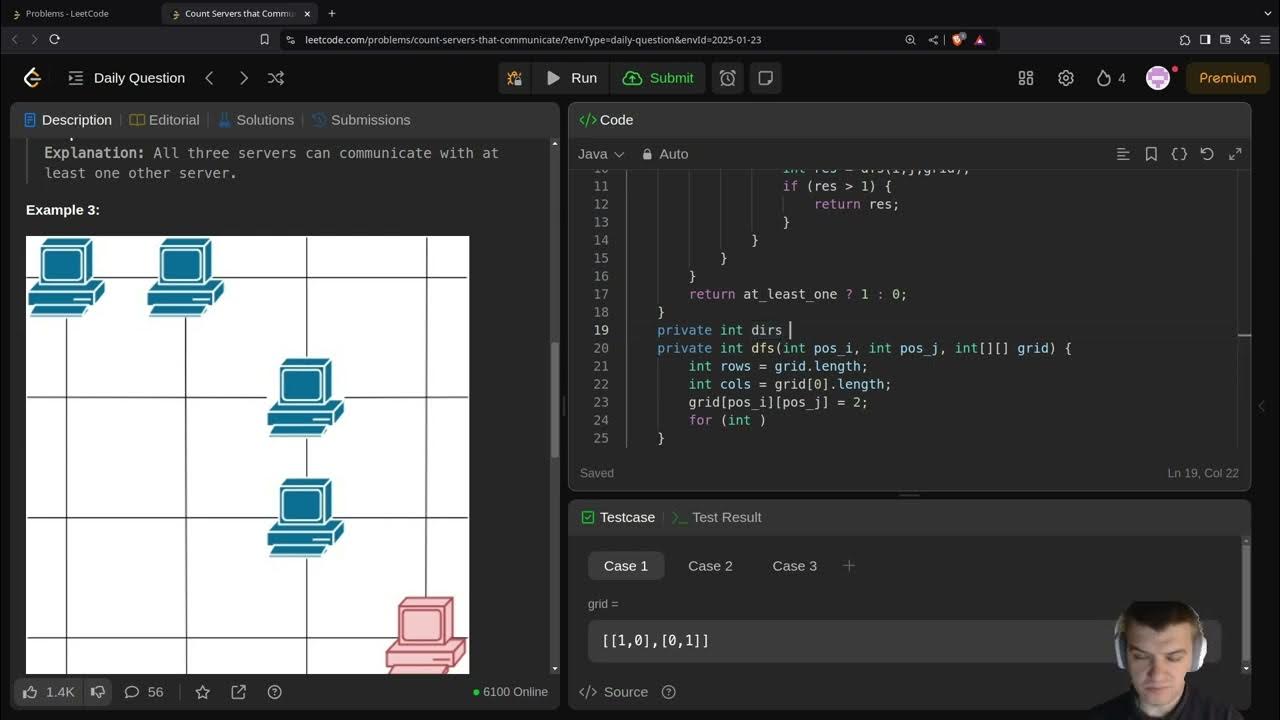 Leetcode 1267. Count Servers that Communicate - YouTube